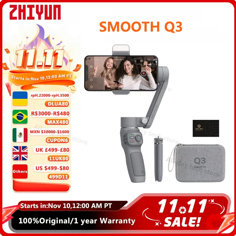 ZHIYUN-SMOOTH-Q3-SmartFollow-Gimbal-Smartphone-Estabilizador-de-cardan-de-telefone-de-3-eixos ...