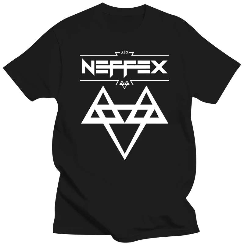 NEFFEX-2-Logo-Blanc-T-Shirt-Homme-Noir-S-5XL-volatilit-Chemise-t-O-Cou ...
