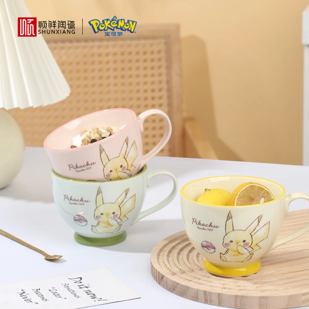 SHUNXIANG Pokémon Licensed Pikachu Ceramic Mug Cartoon Coffee Cup ...