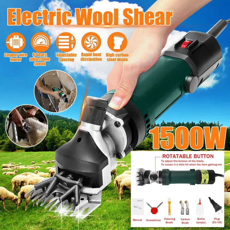 1500W-6-Speeds-Sheep-Shears-Professional-Heavy-Duty-Electric-Shearing ...