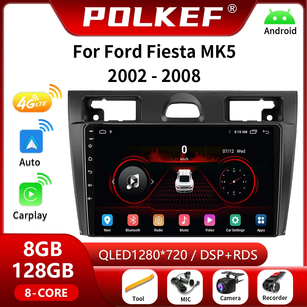 Android-auto-Carplay-For-Ford-Fiesta-Mk-VI-5-Mk5-2002-2008-Car-Raio ...