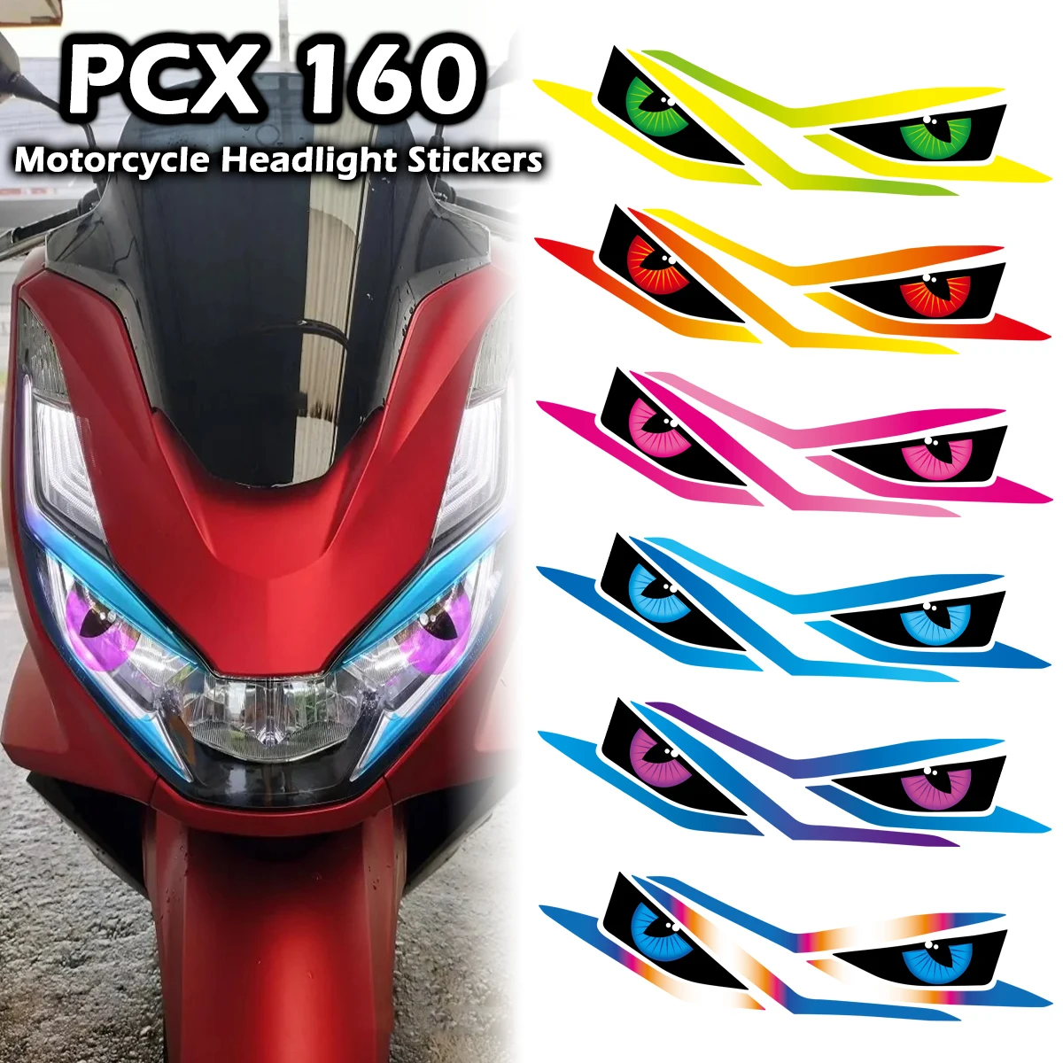 For Honda 2021-2023 PCX160 PCX 160 Motorcycle Headlight Stickers Moto ...