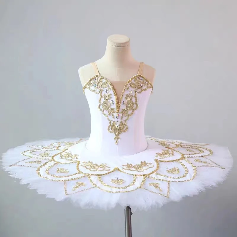 Robe-Tutu-de-Ballet-Blanche-Professionnelle-pour-Enfant-Fille-et-Adulte ...