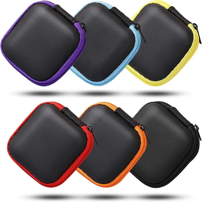 1pcs Mini Portable Earphone Bag Coin Purse Headphone USB Cable Case ...