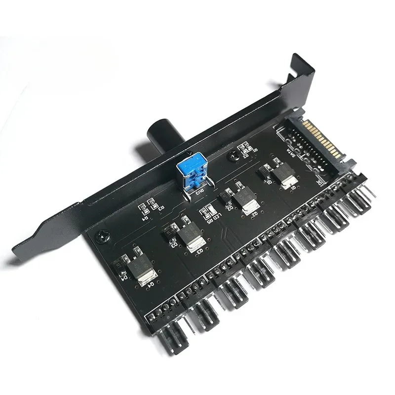 8-Channel-Cooling-Fan-Control-Hub-Speed-Regulator-Controller-For-CPU-PC ...