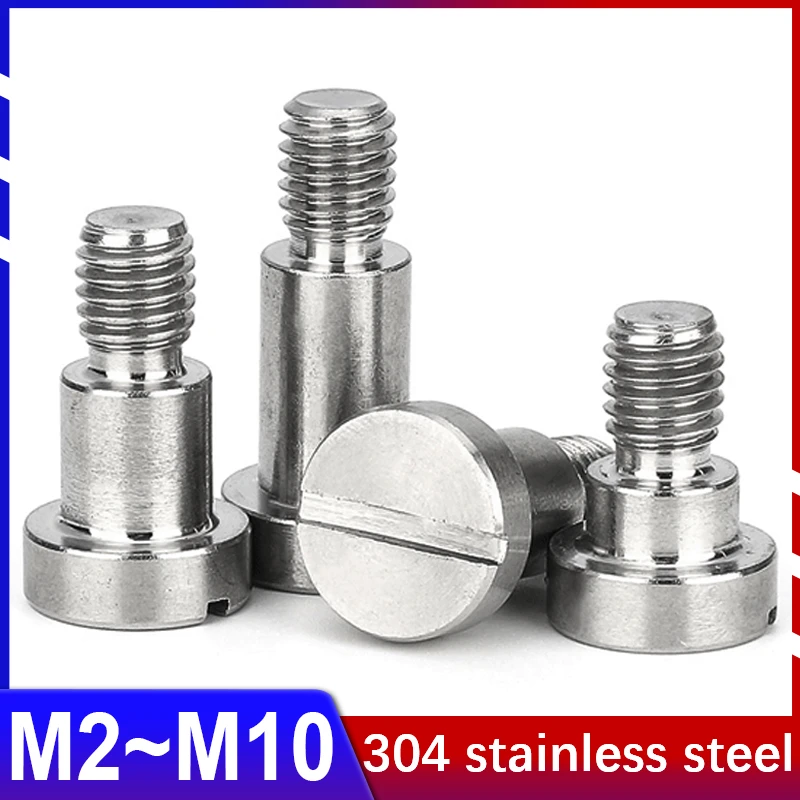 M2 M2.5 M3 M4~M10 304 Stainless Steel Slotted One-word Slot Positioning Shoulder Step Screw Plug ...