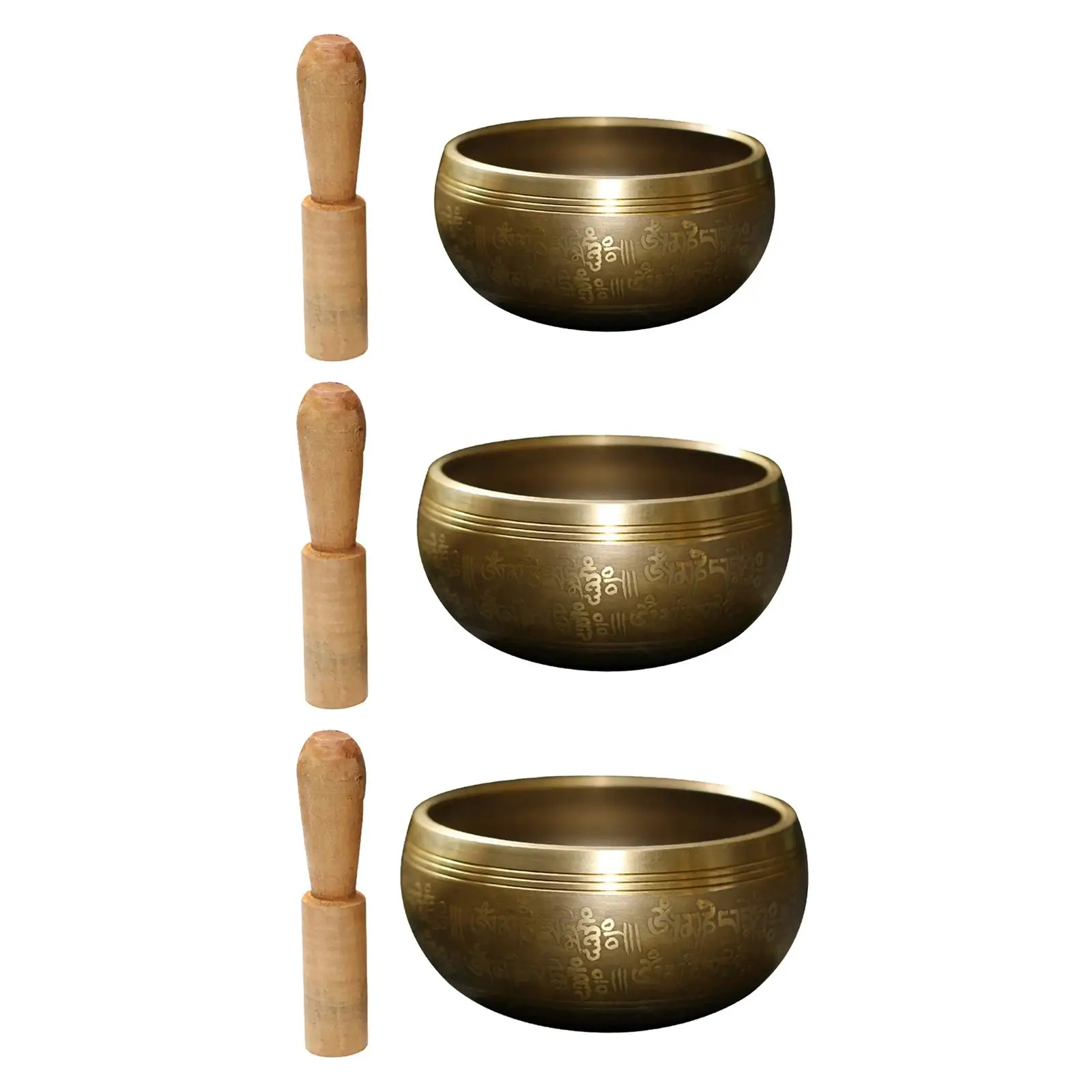 Tibetan-Singing-Bowl-Set-Handcrafted-Craft-Wooden-Mallet-Ensemble ...