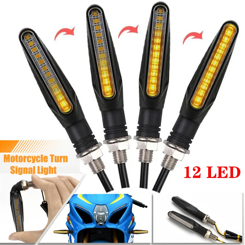 Motorcycle-LED-Turn-Signals-Light-Amber-Flasher-Flowing-Water-Indicator ...