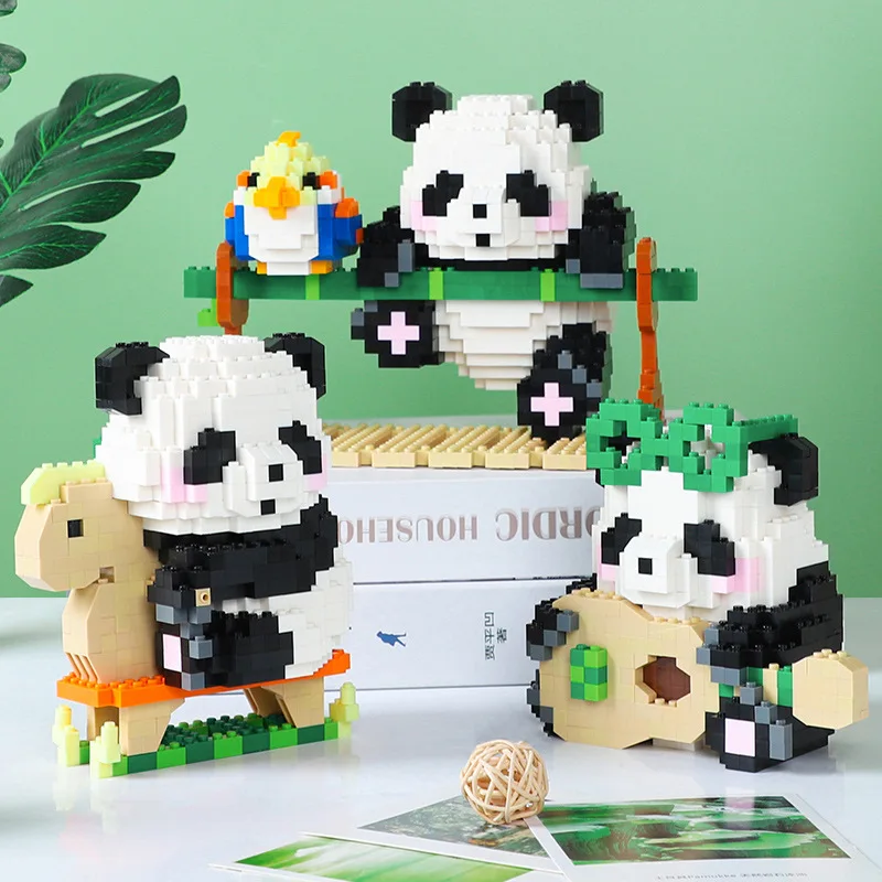 Kawaii-Guitar-Panda-Bird-Micro-Building-Blocks-3D-DIY-Animal-Assembly ...