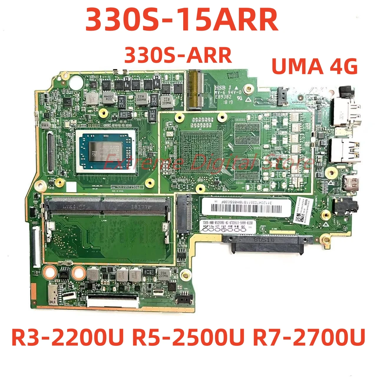 For-Lenovo-330S-15ARR-laptop-motherboard-with-R3-R5-R7-CPU-UMA-RAM-4G ...