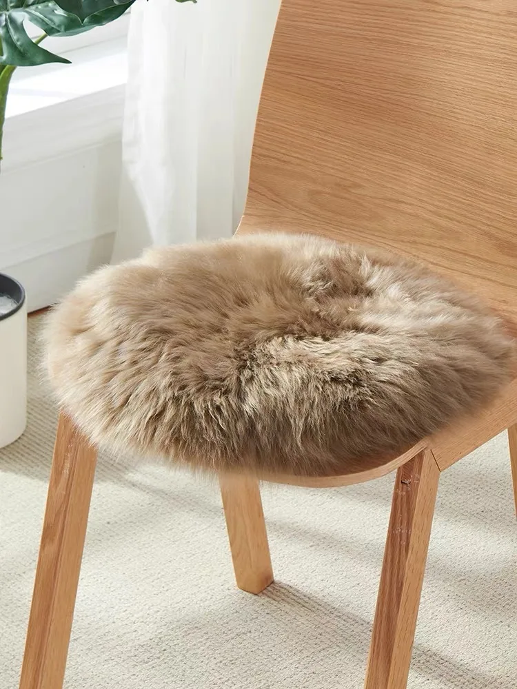 100-Real-Wool-Mat-6-9-Months-Sheepskin-Round-Pad-Sheep-Hair-Shaggy ...