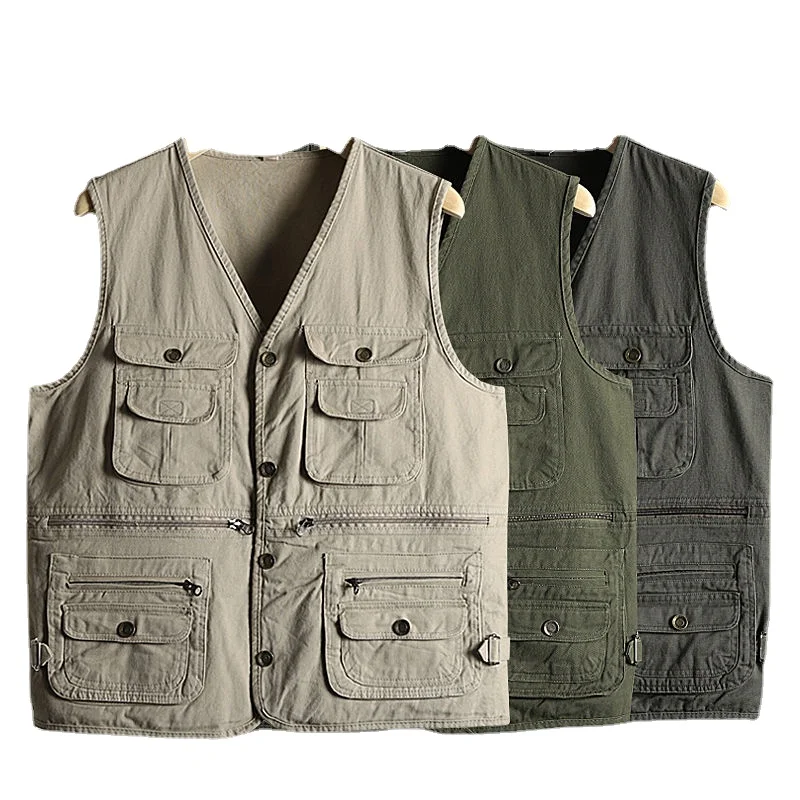 Men-Large-Size-Casual-Vest-Male-Multi-Pocket-Tactical-Fashion ...