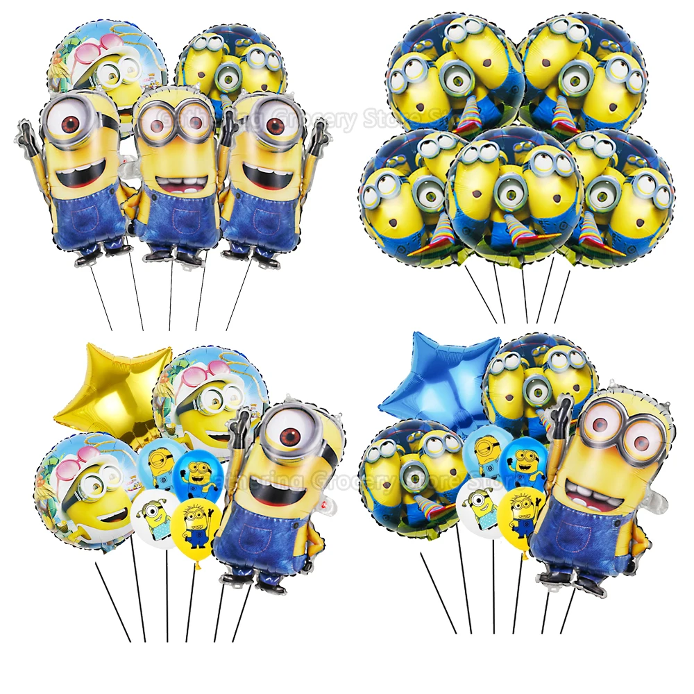 MINISO-Minions-12in-Latex-Ballon-18in-Round-Air-Globos-Festivel-Famliy ...