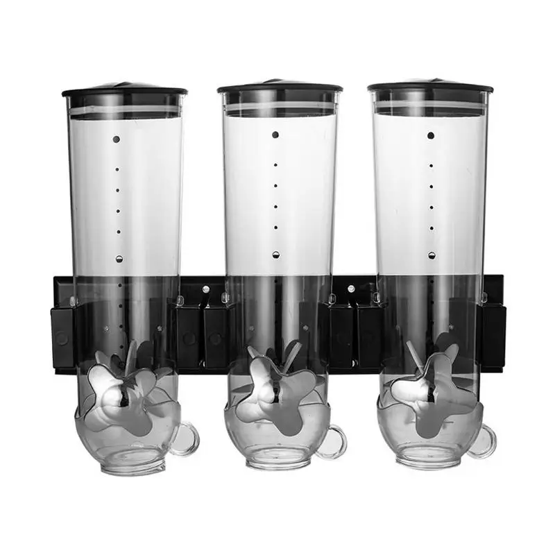 Wall-Mount-Rice-Dispenser-Indispensable-Cereal-Triple-Grid-Grain ...