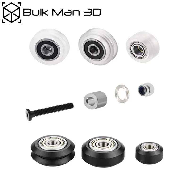 로고 맞춤형 V 슬롯 선형 레일용 듀얼 미니 솔리드 V 휠 키트 3d 프린터 Cnc 레이저 조각기 카메라 실더3d