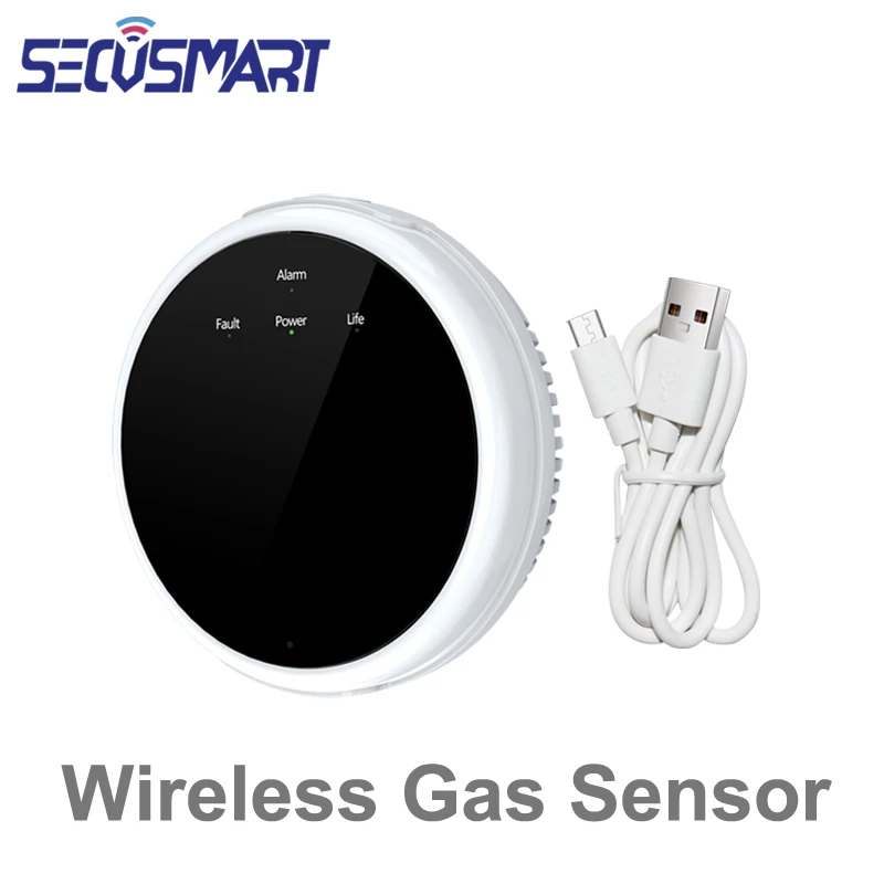433MHz Wireless Natural Gas Detector Kitchen Gas Leakage Safety Sensor ...