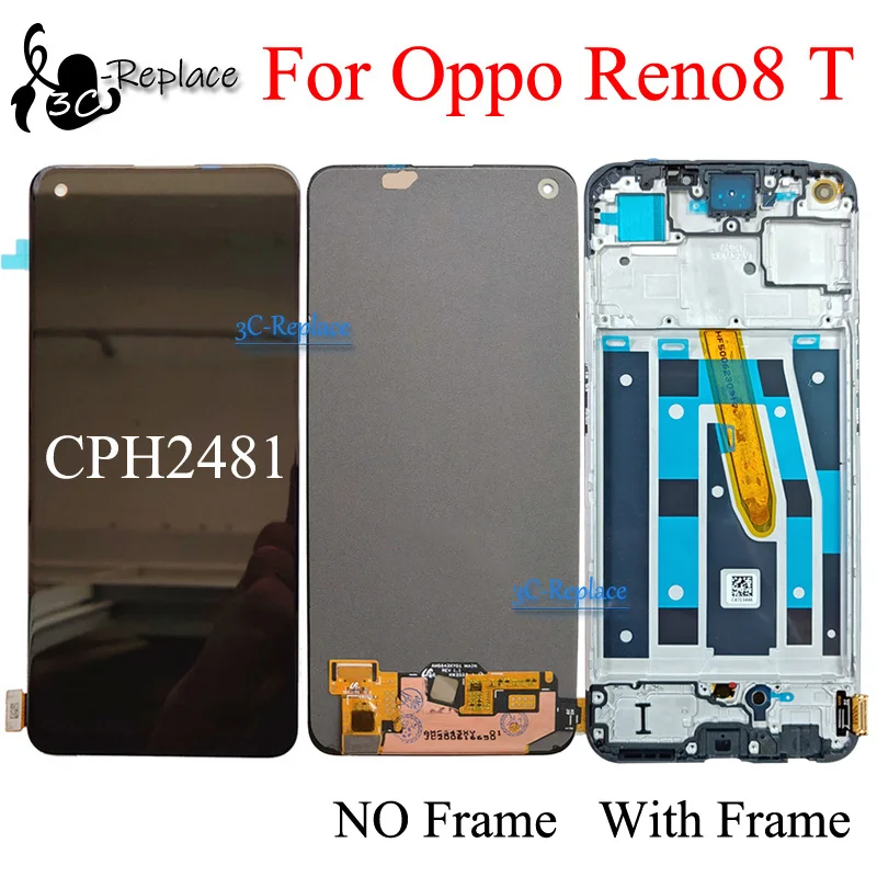 Amoled-TFT-Black-6-43-Inch-For-Oppo-Reno8-T-4G-CPH2481-LCD-Display ...
