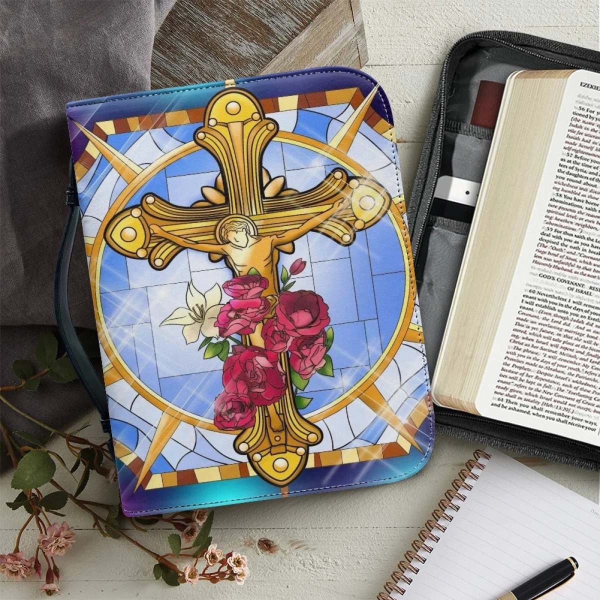 FORUDESIGNS-Beautiful-Personalized-Bible-Cover-Cross-Creative-Design ...
