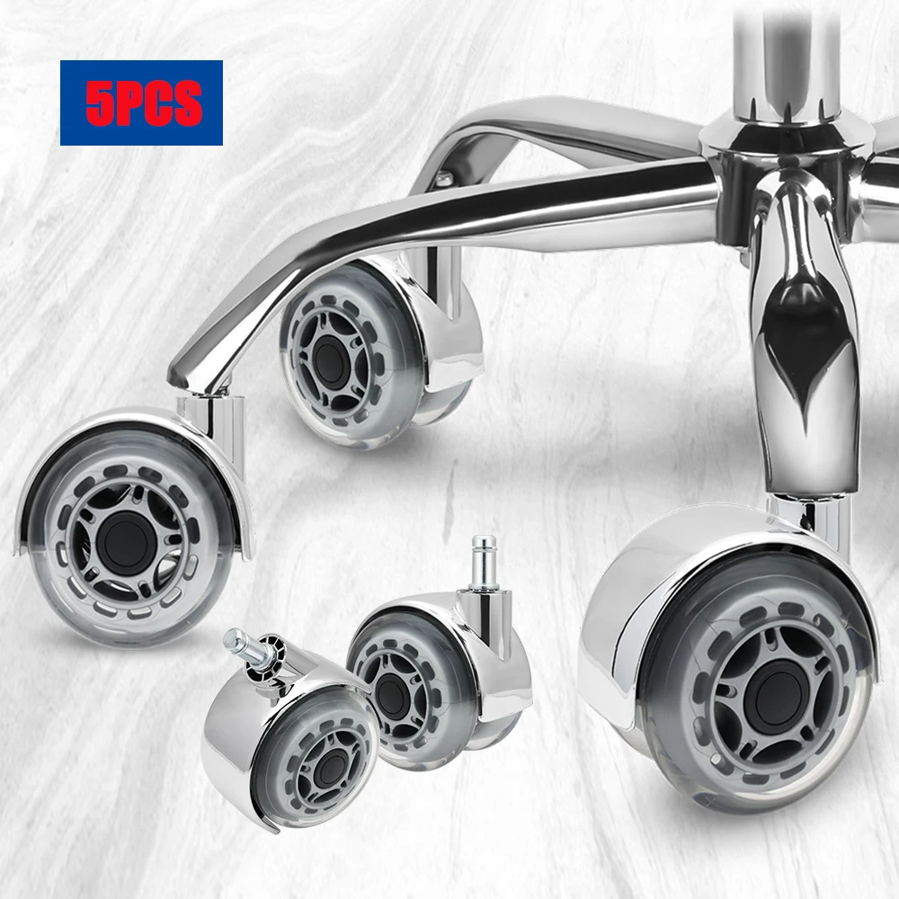 5pcs-Office-Chair-Caster-Wheels-Plug-in-Swivel-Rubber-Caster-Wheels-Can ...