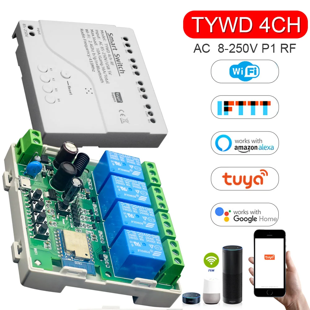 DC-5V-7V-32V-AC-85-250V-2-4-Channel-WiFi-Remote-Control-Relay-Switch ...