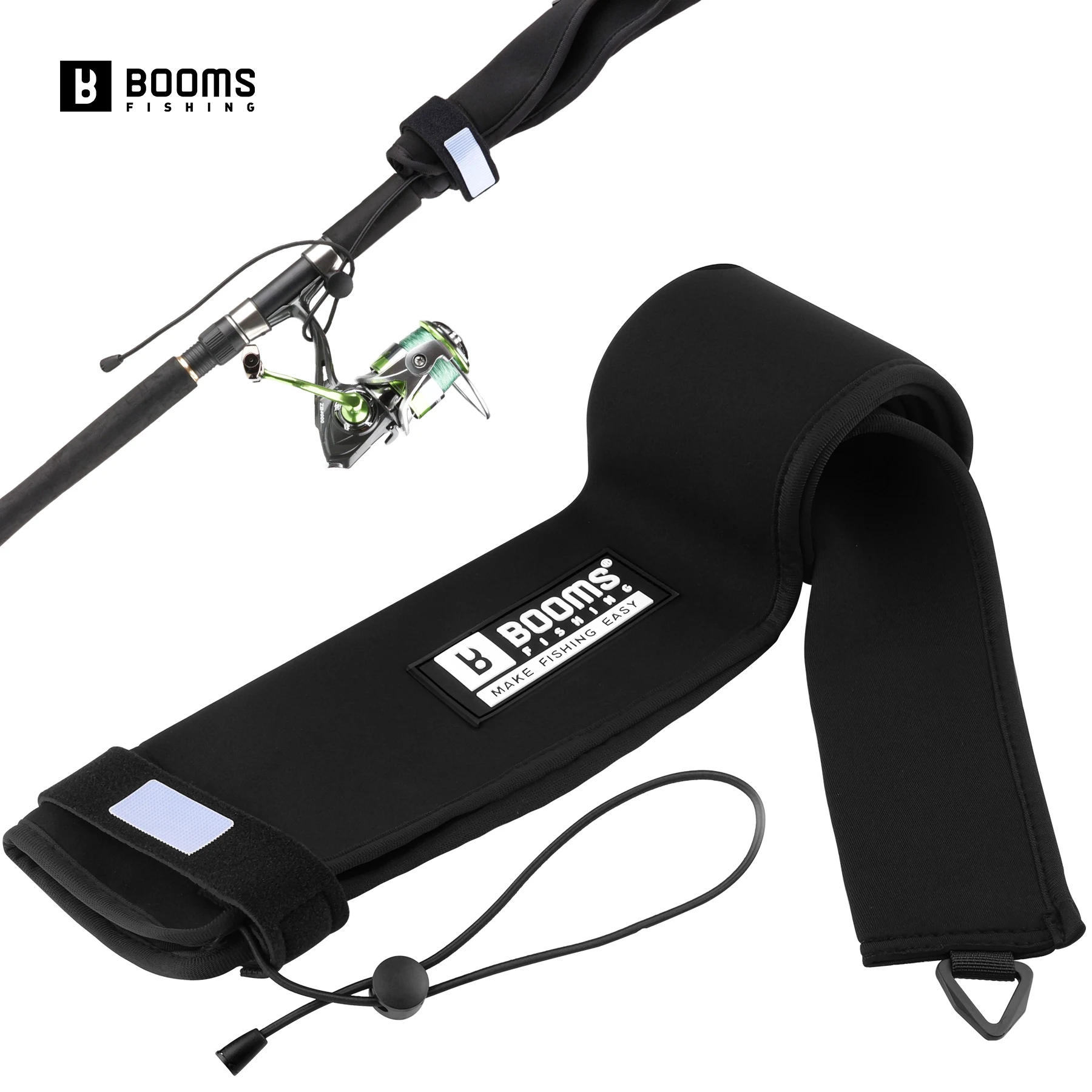 Booms Fishing RS9 Spinning Fishing Rod Socks Adjustable Lanyard Fishing ...