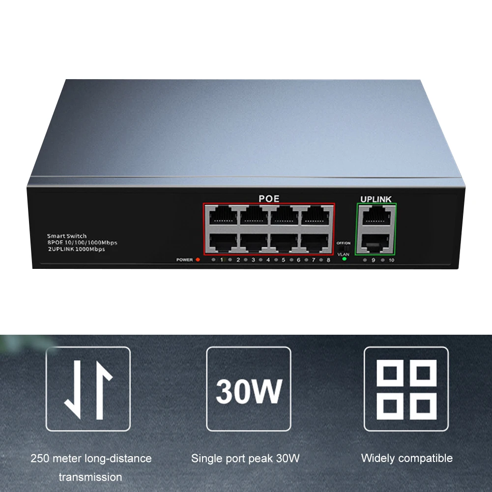 4-8-Port-Gigabit-POE-Switch-Ethernet-Switch-Extend-To-250-Meters-Small ...