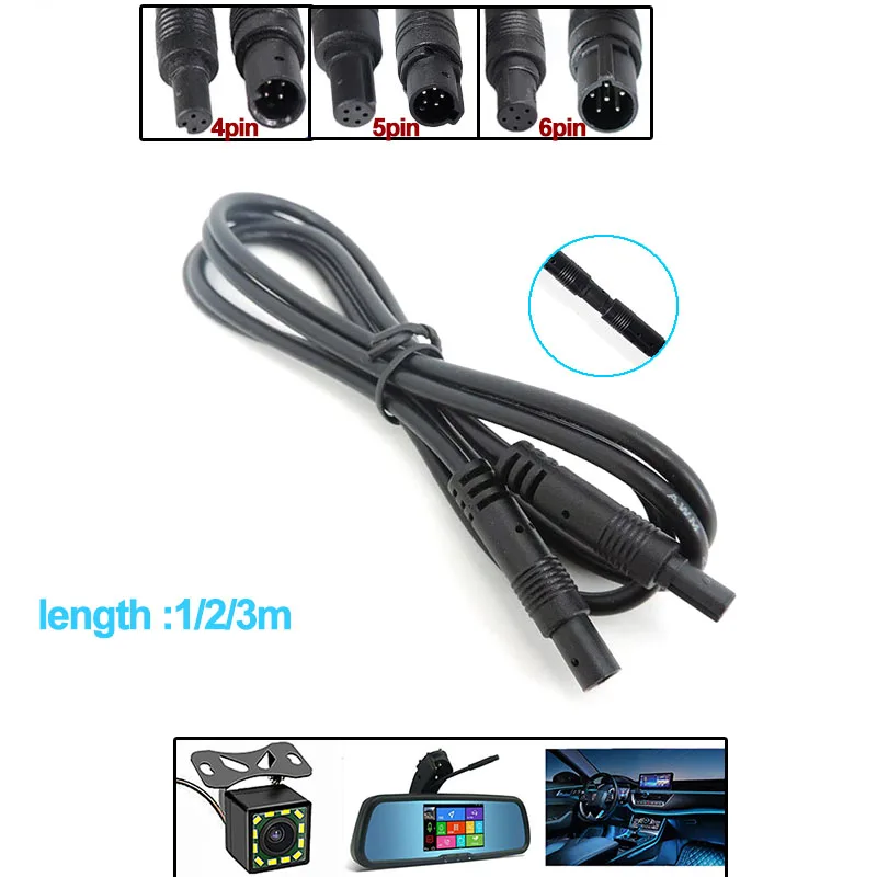 4pin 5pin 6pin Male to Female Cord Car Vehicle DVR Camera Extension ...