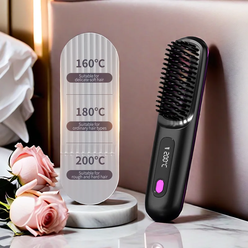 Smart-and-Simple-Wireless-Hair-Styling-Brush-Curling-Iron-Hot-Comb ...