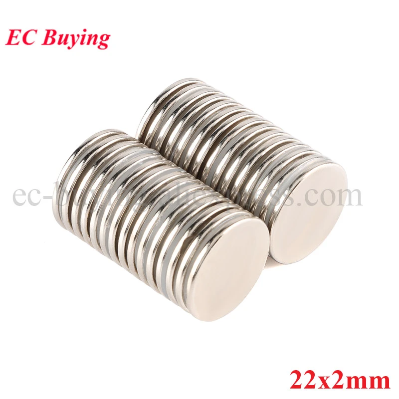 10/5pcs N35 Round Disc Magnet 22mm Diameter 22x2 mm Rare Earth ...