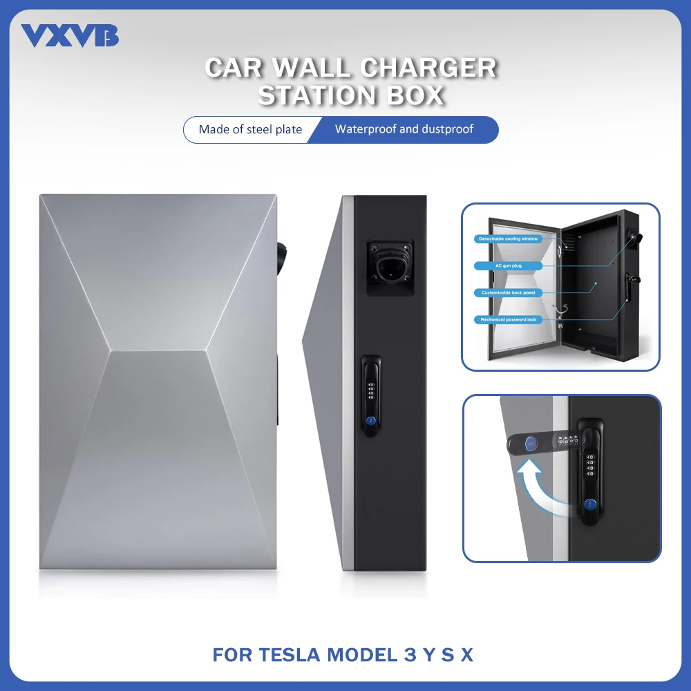Cybertruck-Wall-Charger-Station-Box-For-Tesla-Model-3-Y-S-X-Waterproof ...
