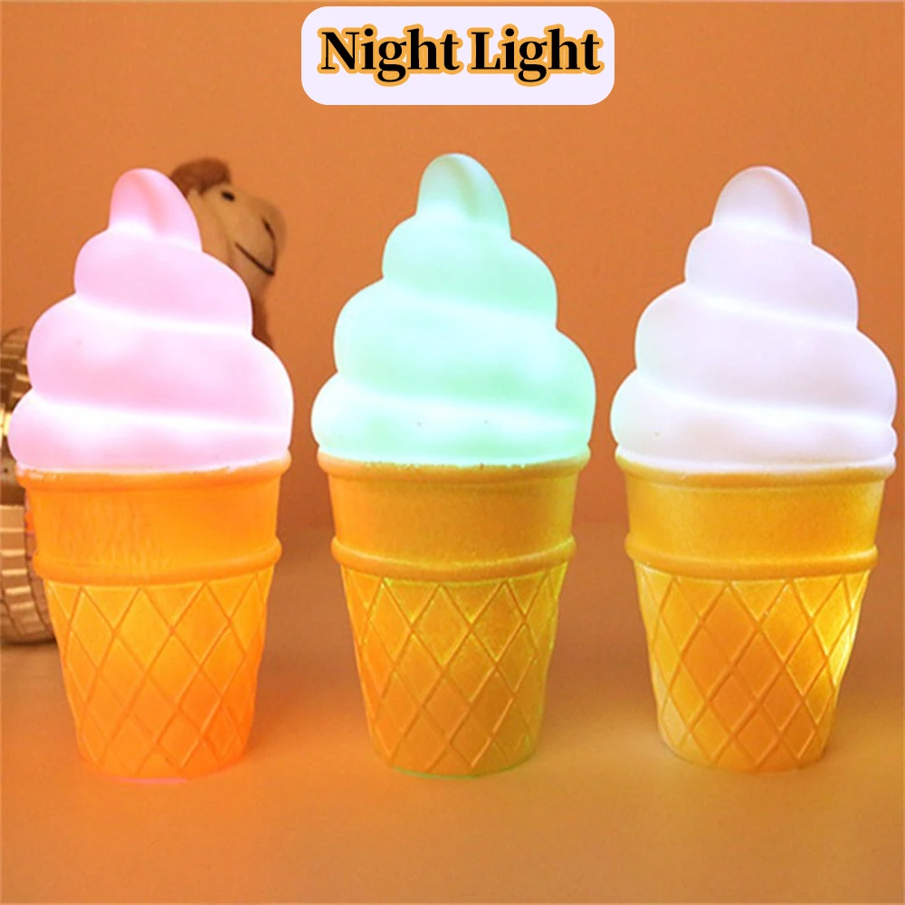 LED-Night-Light-Novelty-Ice-Cream-Cone-In-Lamp-Fashion-LED-Night-Light ...