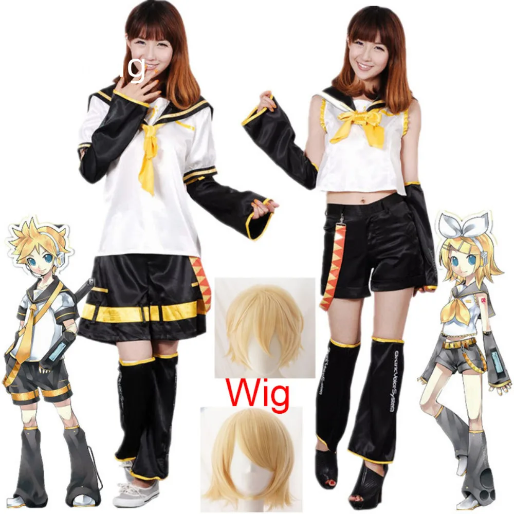 Anime Rin Len Cosplay Costumes Halloween Costumes for Women Role Play ...