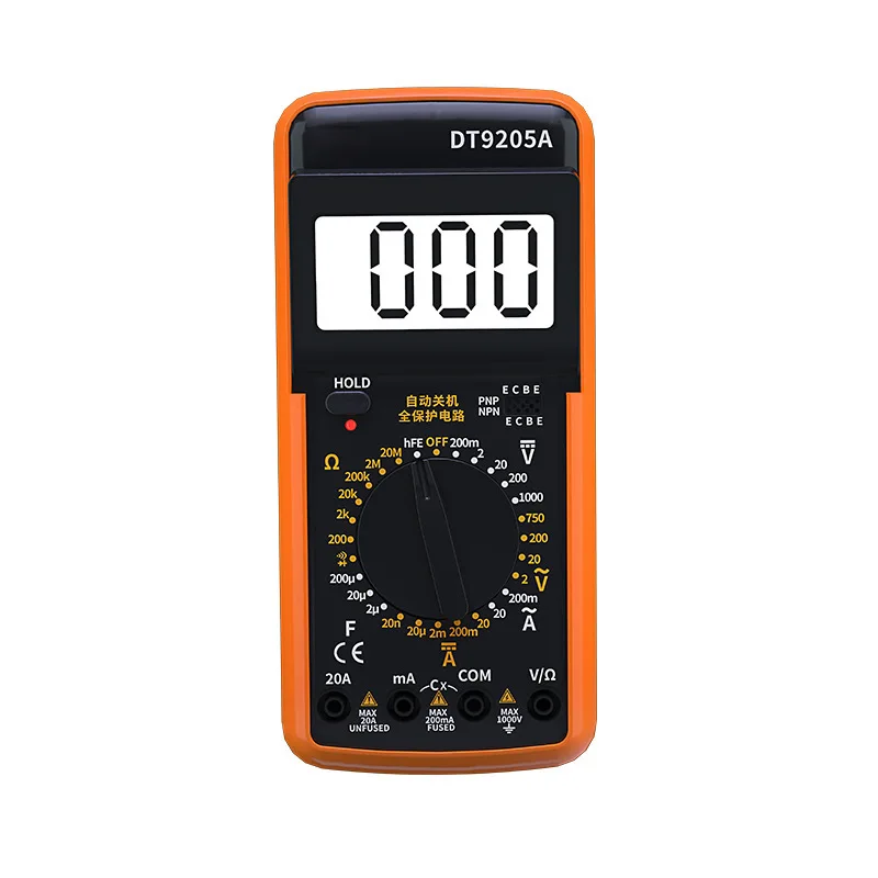 Professional-Multimeter-DT9205A-Digital-AC-DC-Voltage-Current-1000V-20A ...