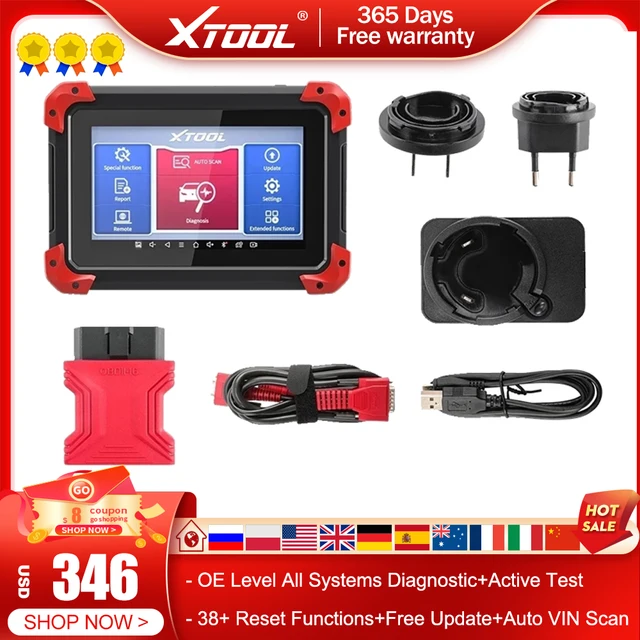 New XTOOL D7 OBD2 Automotive All System Diagnostic Scanner with 26+ Reset Functions Key ...