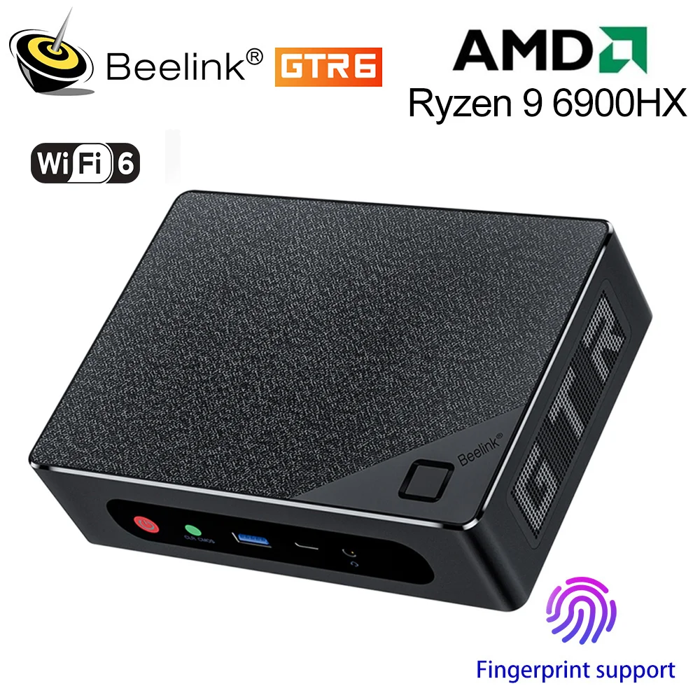 Beelink GTR6 AMD Ryzen 9 6900HX Windows 11 Pro Mini PC Gamer DDR5 32GB 500GB SSD 8K Wifi6 DP ...