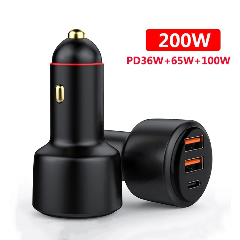 200W-USB-PD-Car-Charger-3port-Super-Fast-Charger2-0-100W-65W ...