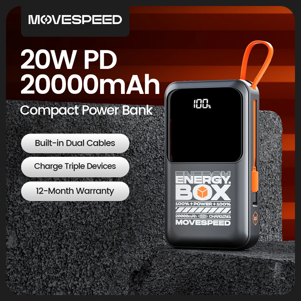 MOVESPEED-F20-Power-Bank-20000mAh-USB-C-Cable-22-5W-Max-Portable-Fast ...