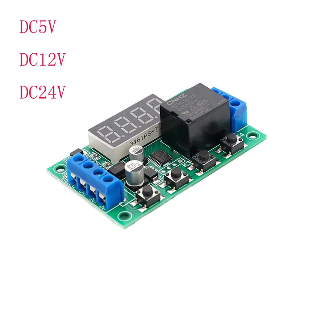 DC-5V-12V-24V-10A-Adjustable-Time-Delay-Relay-Module-LED-Digital ...