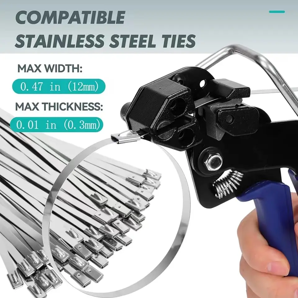 Stainless Steel Cable Tie Gun And Zip Tie Tool Cable Tie Tool For ...