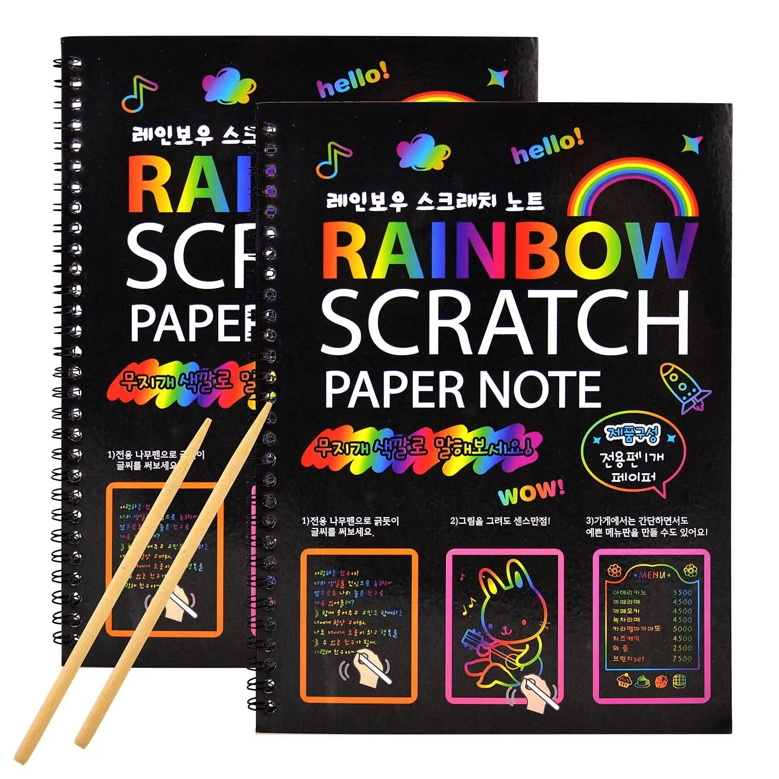 2-Pack-Rainbow-Magic-Scratch-Paper-Children-s-Art-Book-Black-DIY ...