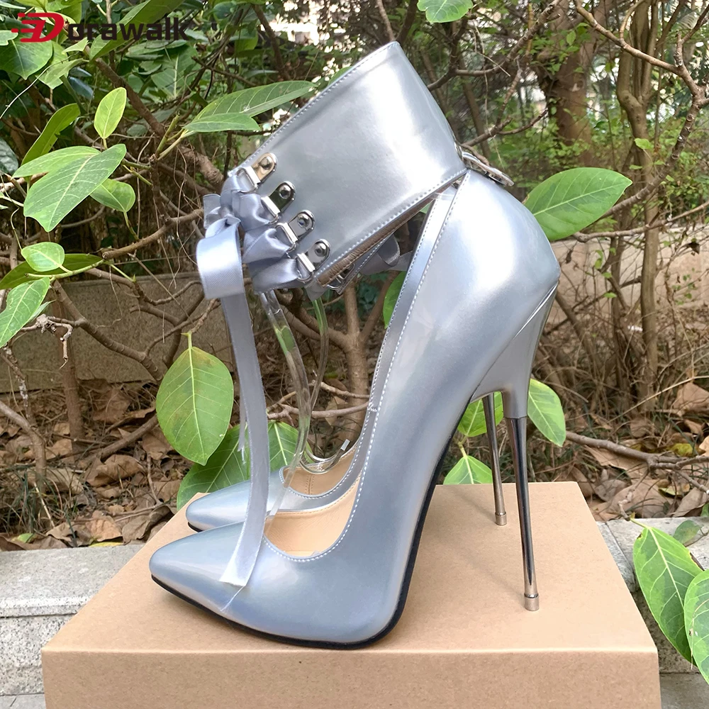 2024-New-Arrival-Sexy-Riband-Ankle-Strap-16cm-Pumps-Extreme-High-Heels ...