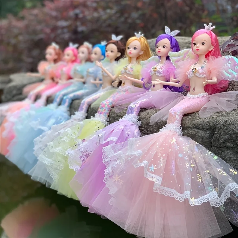 Colorful-Mermaid-Doll-Rainbow-Princess-Toy-Children-s-Pretend-Play ...