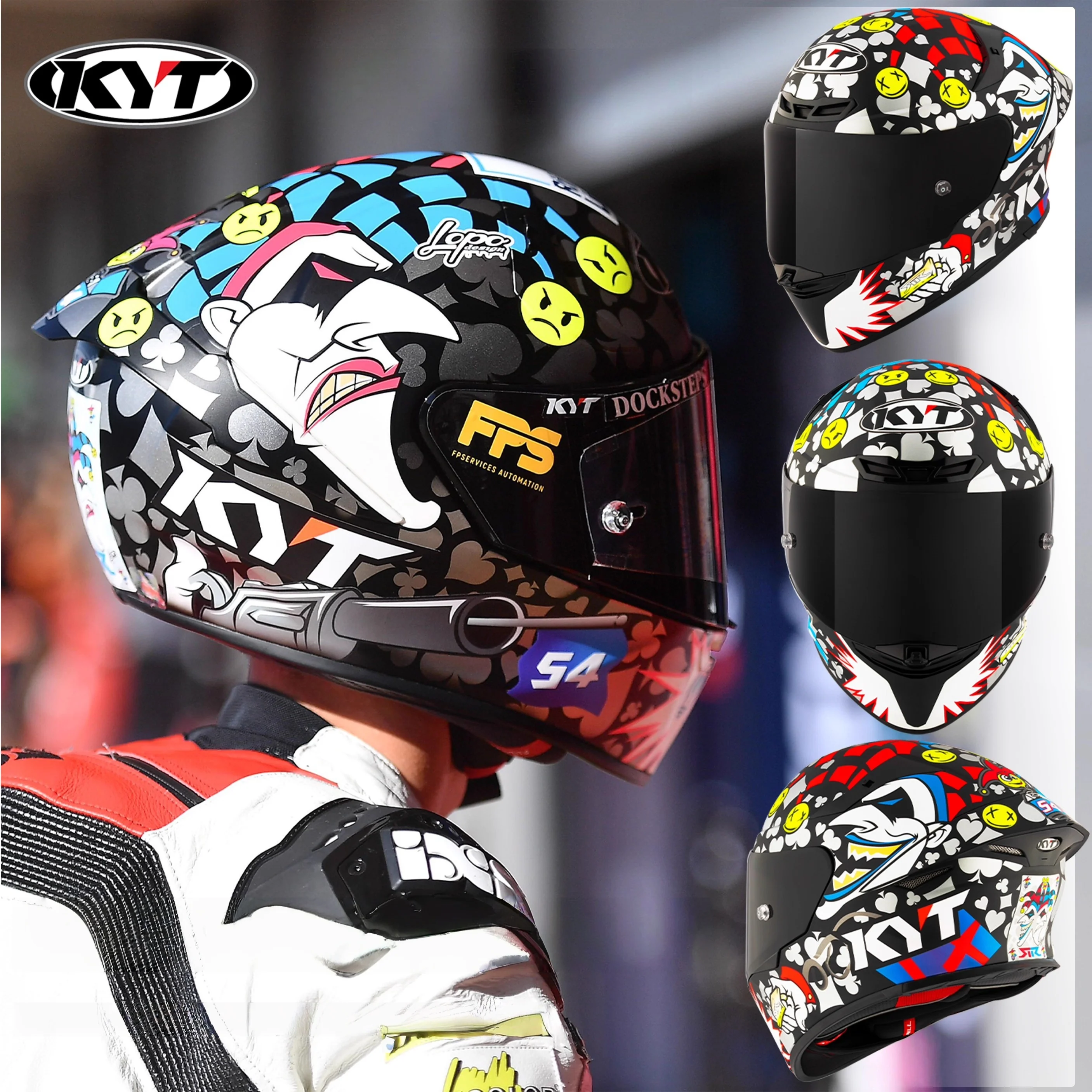 Original KYT TT-REVO Motorcycle Helmets Sport Touring Full Face Helmet ...
