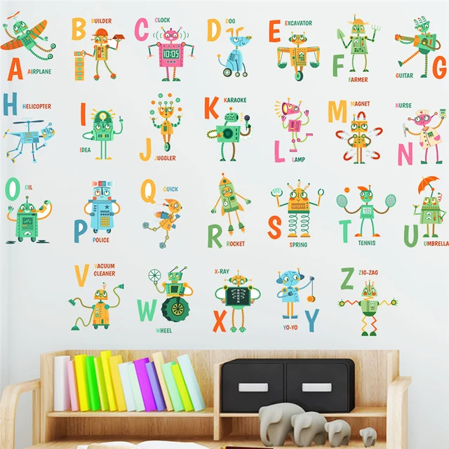 Calcomanías De Alfabeto Para Pared