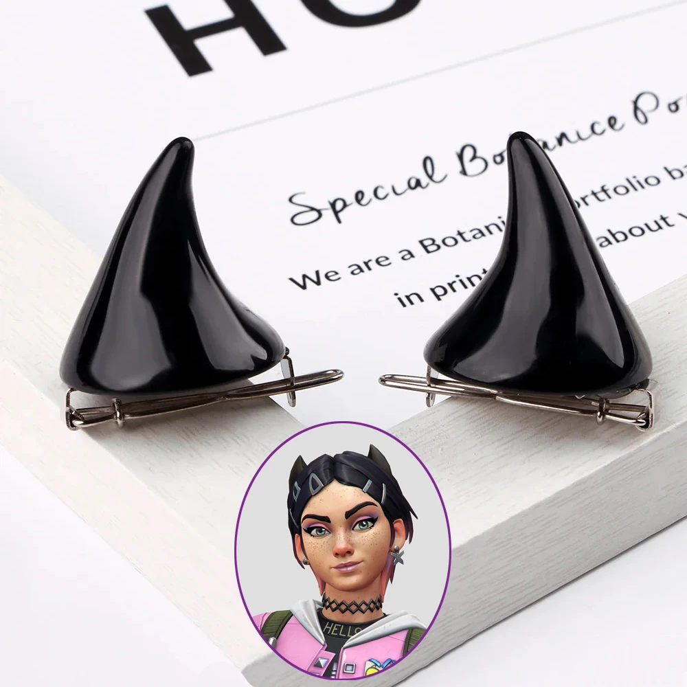 Grampos-de-cabelo-pequenos-do-dem-nio-Game-Valorant-Her-i-Cravo-Cosplay ...