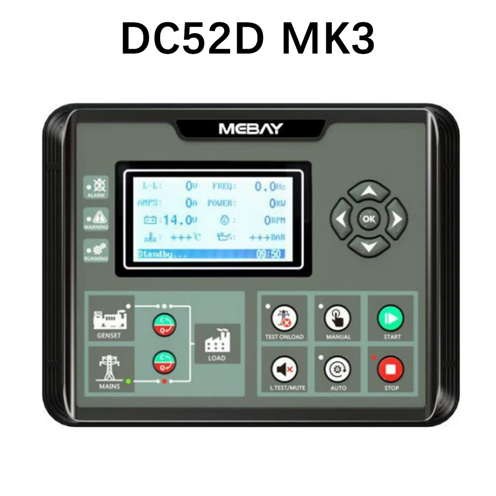 Mebay DC52D MK3 Original Controller for Diesel Engine Generator AMF ...