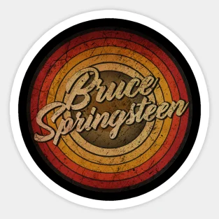 Arjunthemaniac-Circle-Retro-Faded-Bruce-Springsteen-5PCS-Stickers-for ...