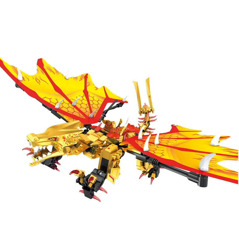 New-Phantom-Ninja-Golden-Dragon-Building-Blocks-Action-Figures ...