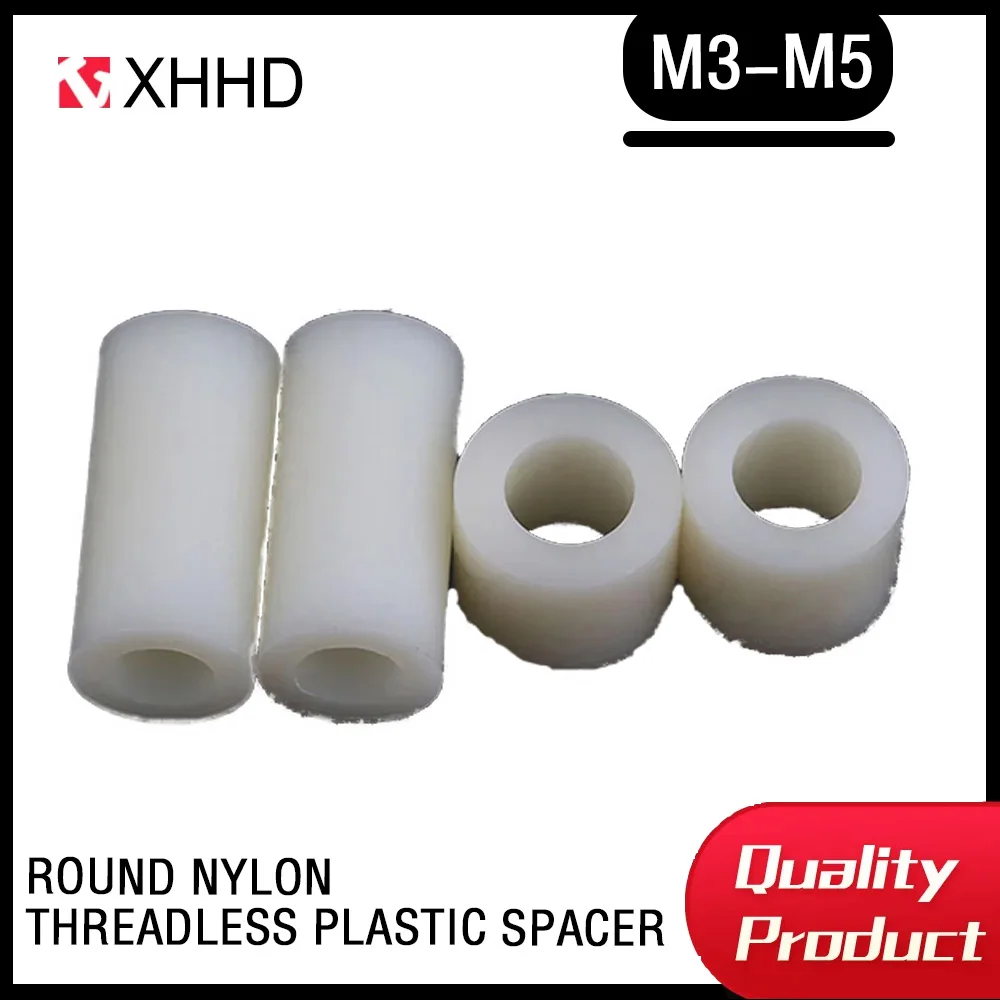 M3-M4-M5-White-Round-Nylon-threadless-Plastic-Spacer-ABS-Hollow ...