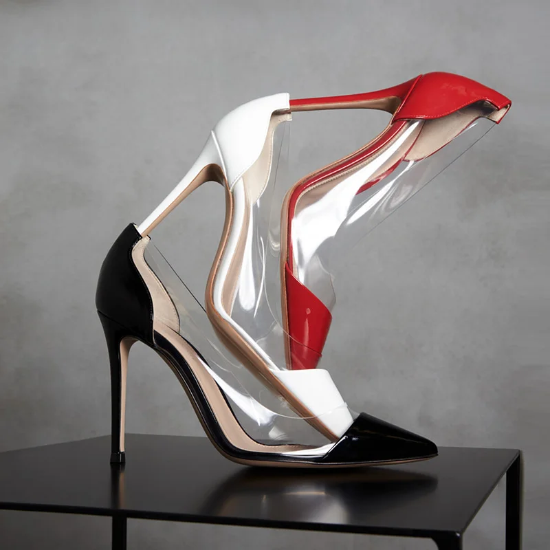 Pvc Pointed-Toe High Heels For Women 2025 New Style Slender Heels ...